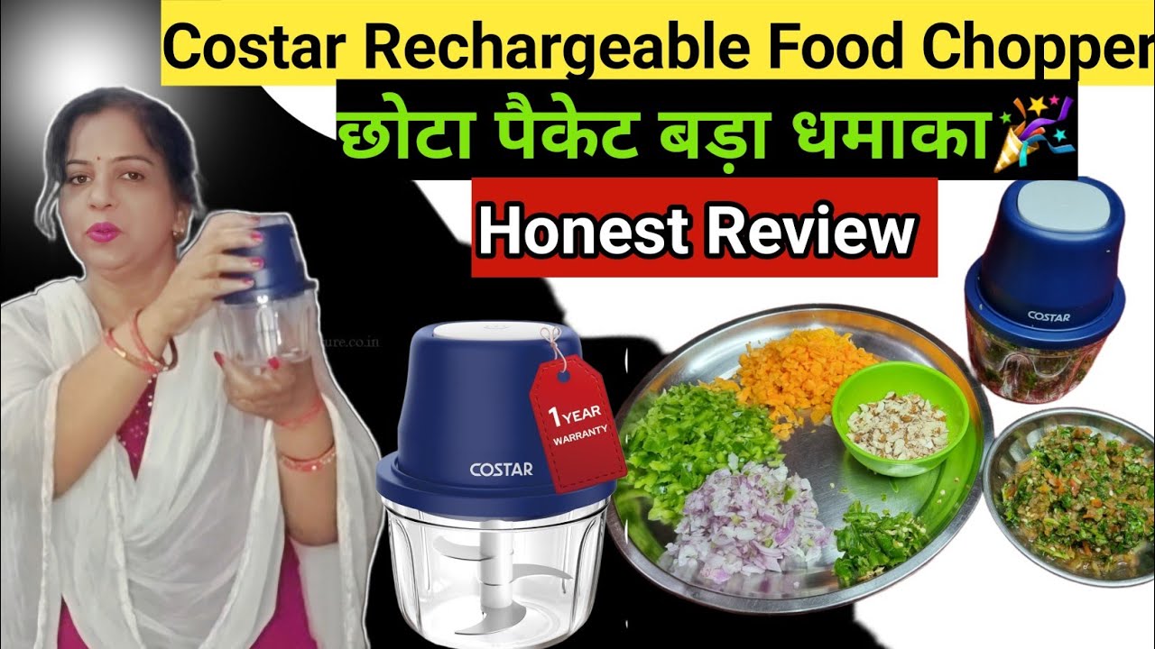 Costar Rechargeable Food Chopper Review And Demo | Electric Mini Food ...