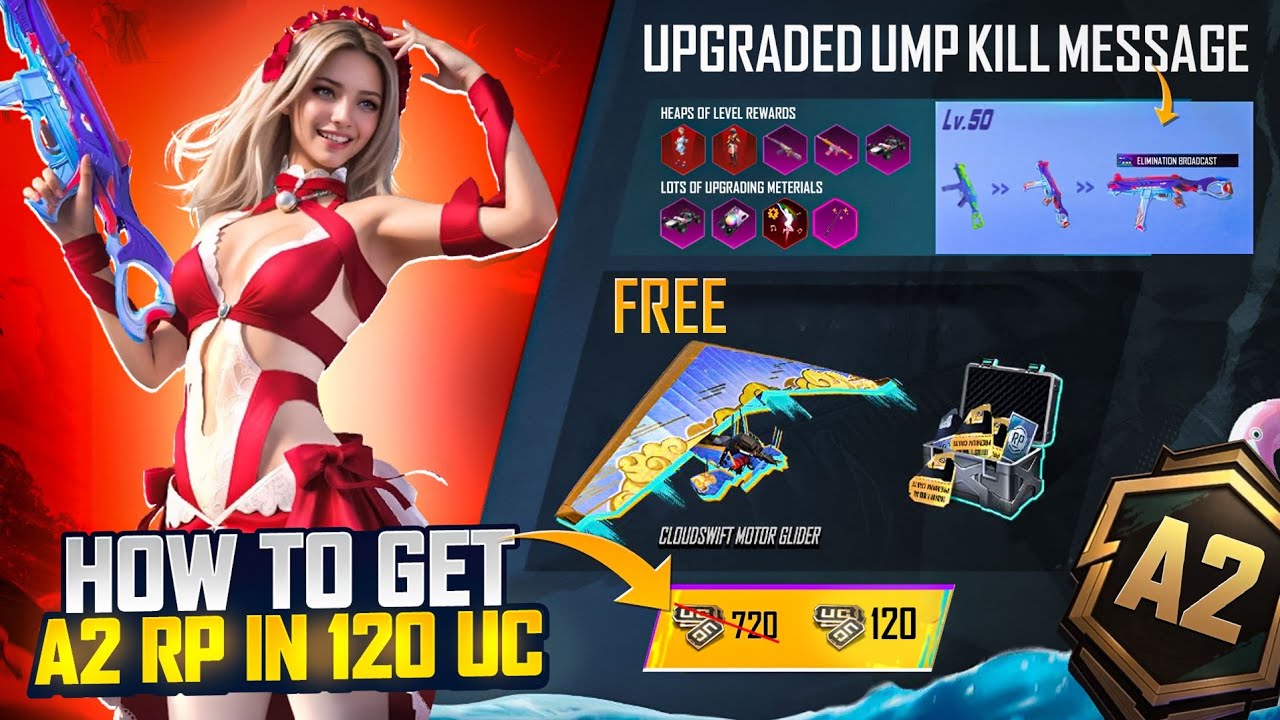 OMG 😱 | A2 Royal Pass In 120Uc? | How To Get A2 Rp In 120Uc | Upgraded Ump, Upgraded Emote ...