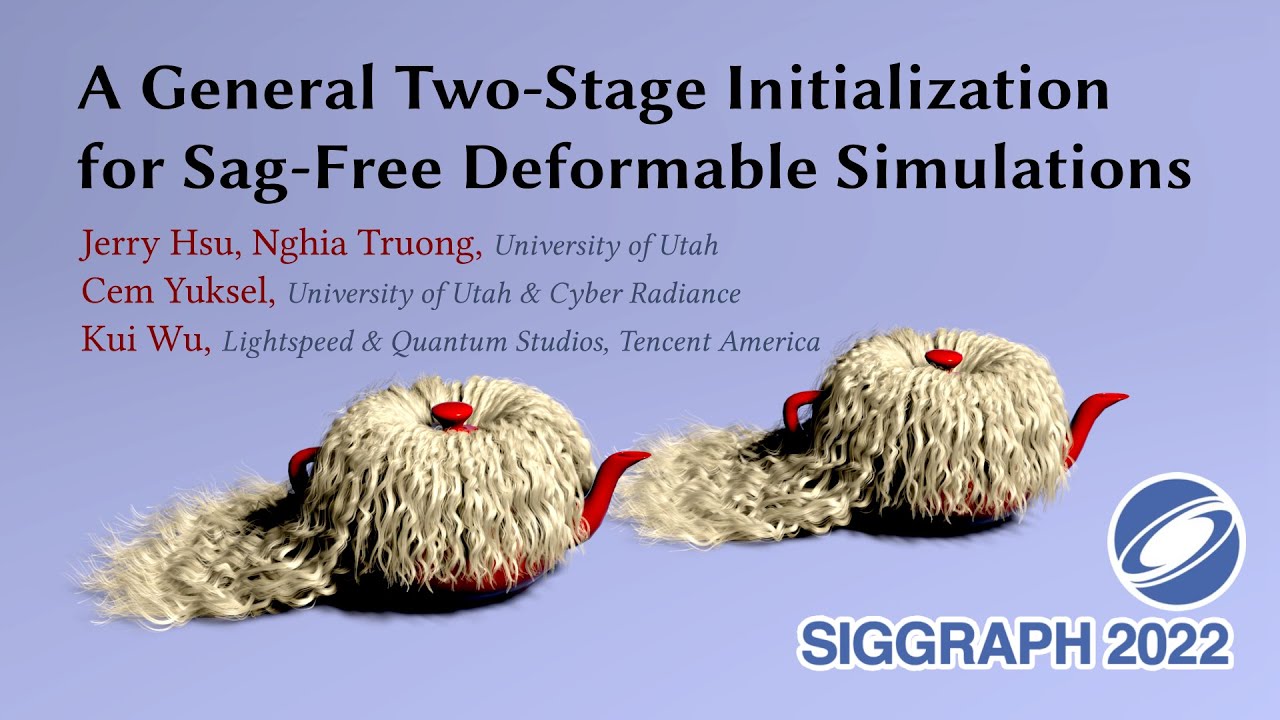 A General Two-Stage Initialization for Sag-Free Deformable Simulations ...