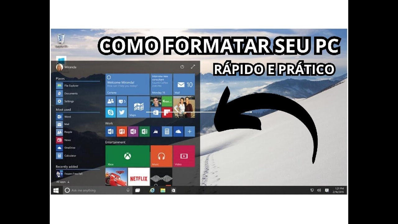 como formatar seu pc rápido e fácil - YouTube