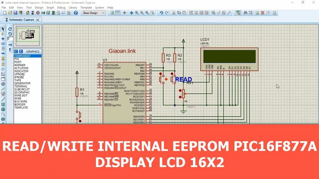 Read Write Internal Eeprom Pic16f877a Display Lcd 16x2 Youtube 1059