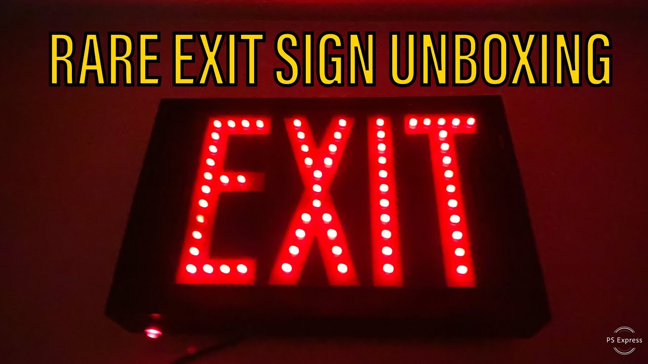 RARE Exit Sign Unboxing: LightAlarms UX Series Direct-View - YouTube
