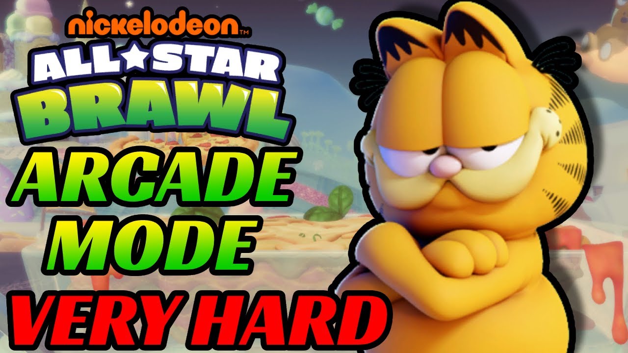 Nickelodeon All-Star Brawl | Arcade Mode: Garfield (Very Hard) - YouTube