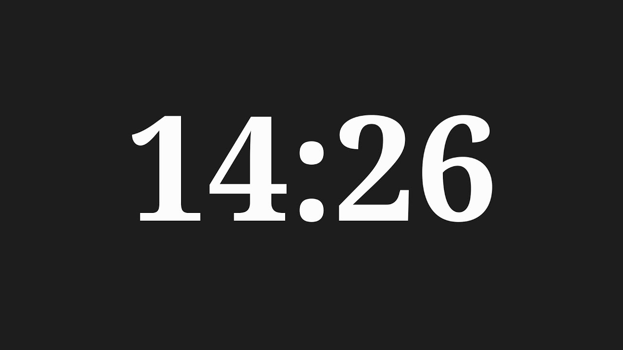 14 Minutes 26 Seconds Countdown Timer - YouTube