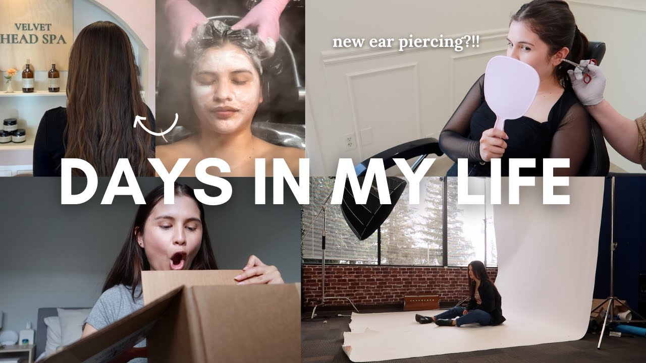 vlog: getting an ear piercing, scalp treatment before and after, PR ...