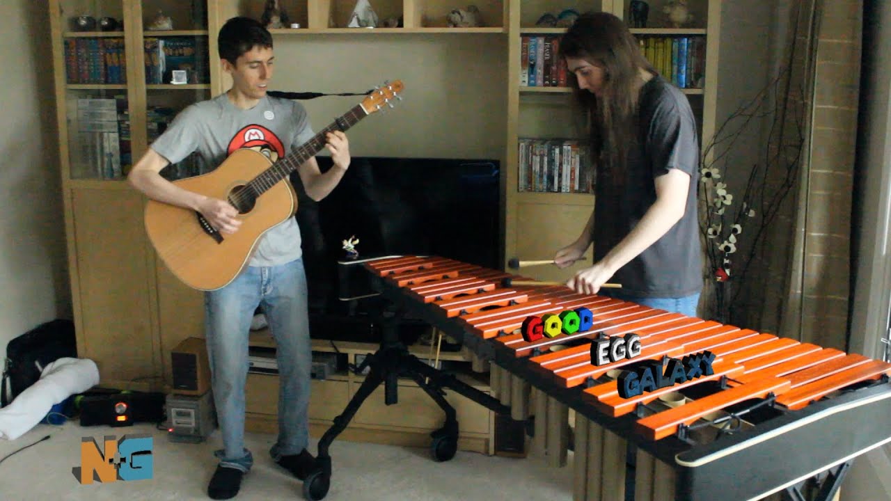 Good Egg Galaxy Guitar/Marimba Cover (Marimba Mondays) - YouTube