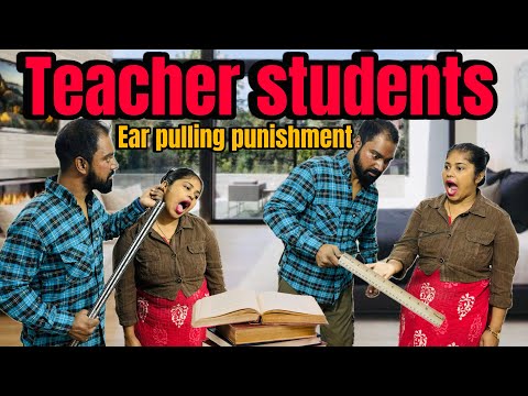 Teacher Students 📚Ear Pulling Punishment 👂 Nose 👃 Pulling 😂 Suraj Reddy Show