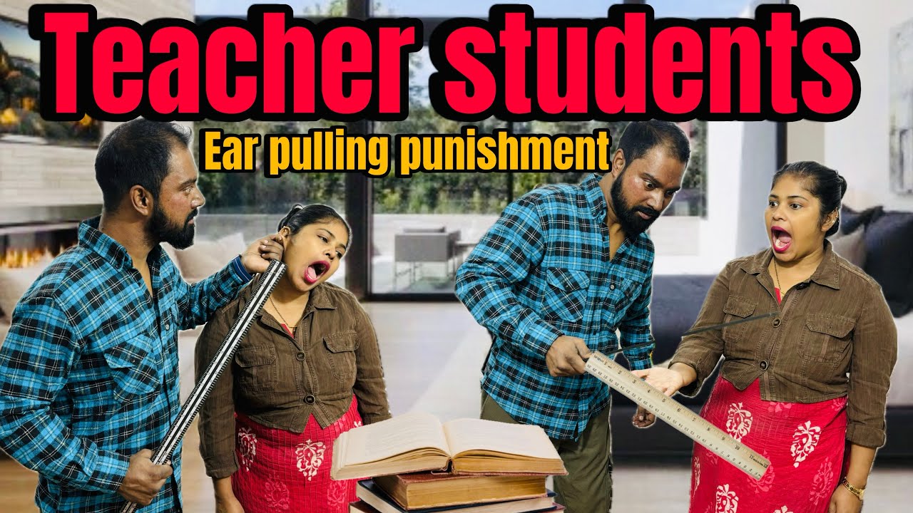 Teacher Students 📚Ear Pulling Punishment 👂 Nose 👃 Pulling 😂 Suraj Reddy ...