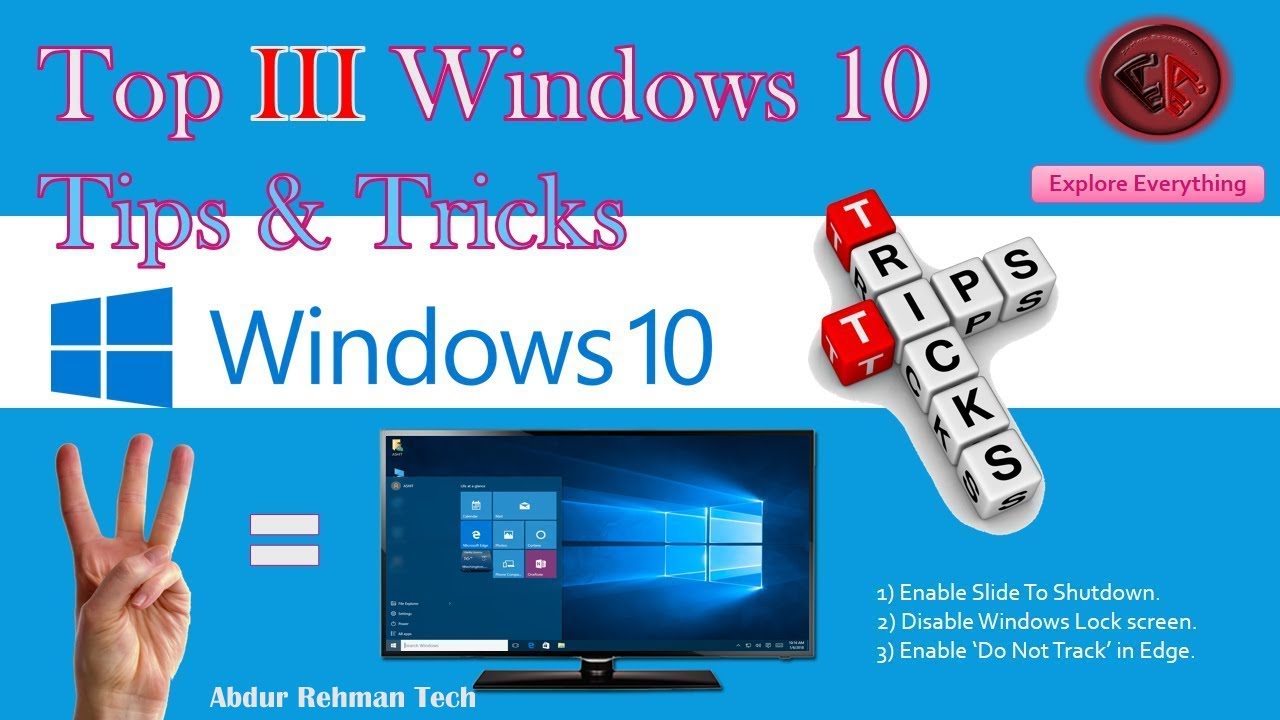 new amazing tips and tricks window 10 | window 10 new 3 tricks | window ...