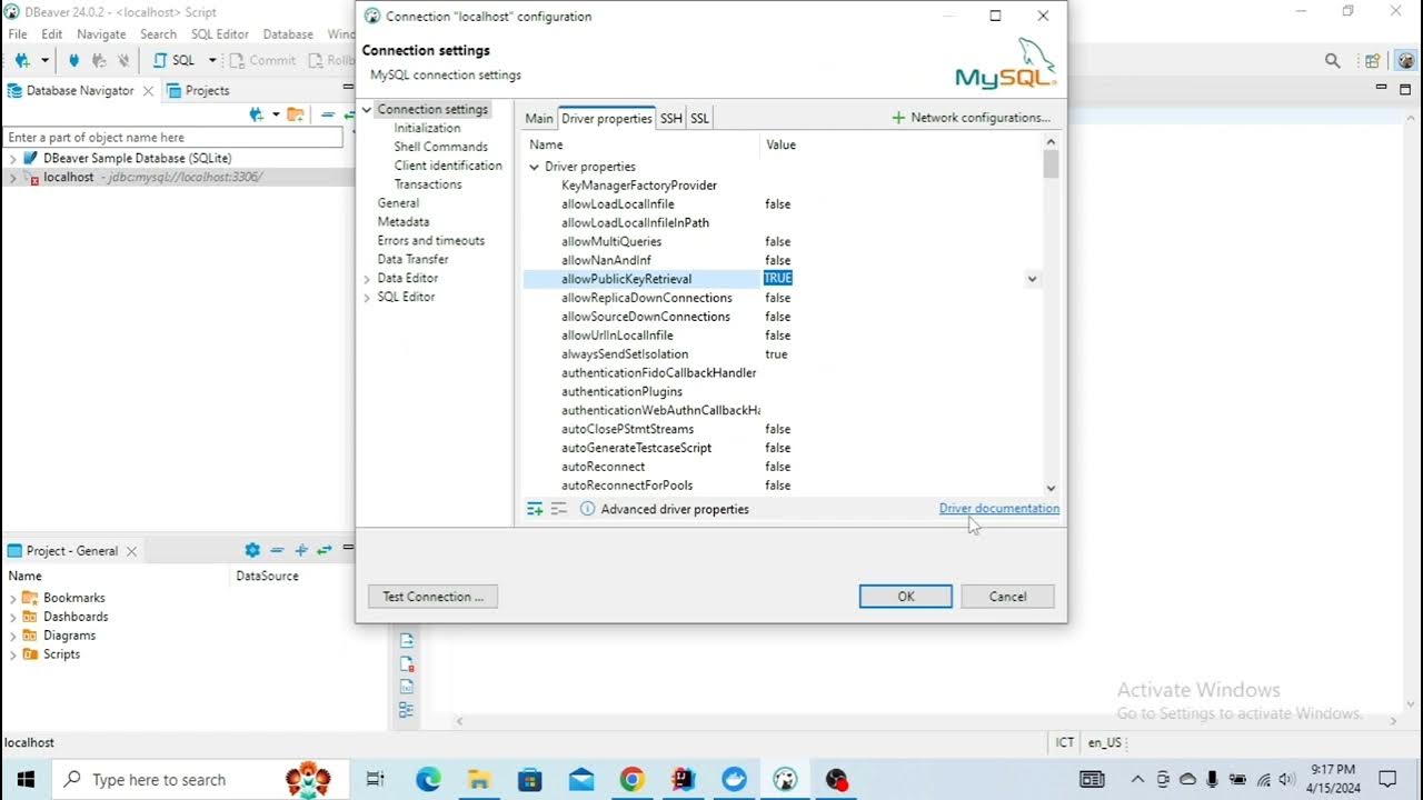 public key retrieval is not allowed dbeaver - YouTube