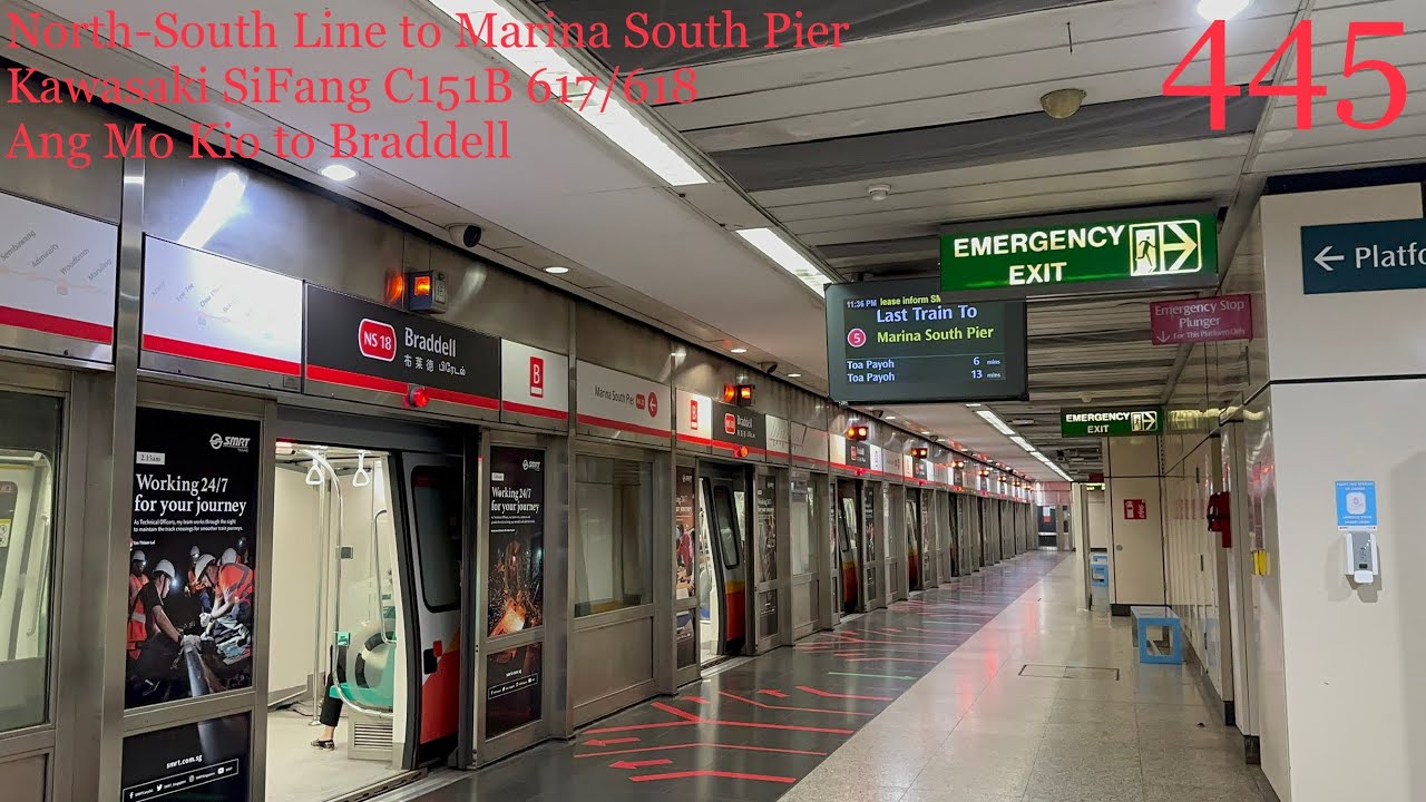 [Back on NSL and last to MSP] SMRT (NSL) Ride on C151B 617/618 from Ang ...