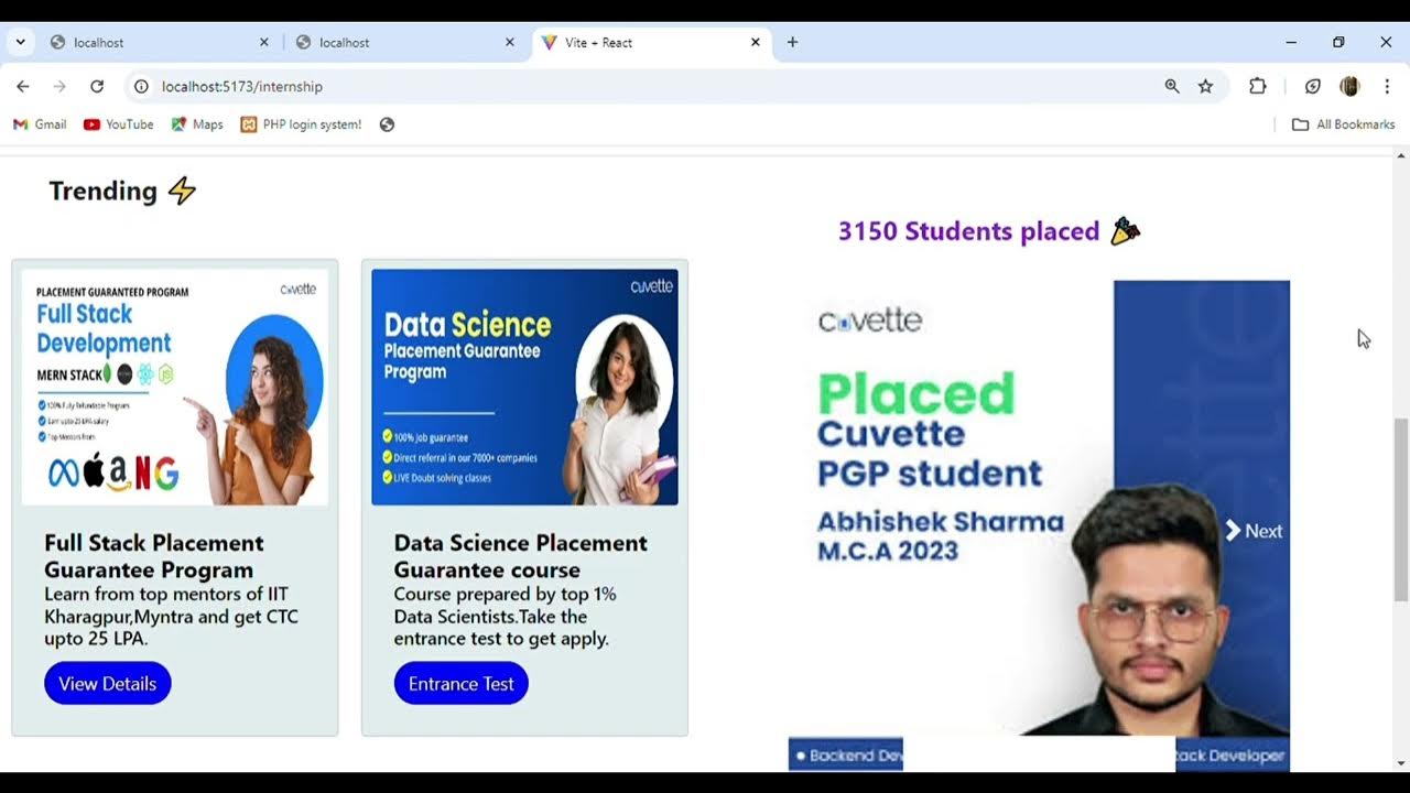 cuvette clone project #webproject #btech #programming #project - YouTube