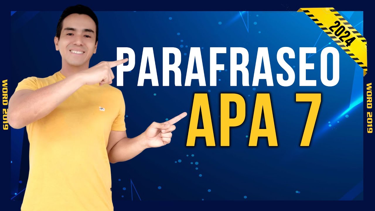 Como parafrasear una cita en Word Normas APA 7 2024 ️ La forma más ...