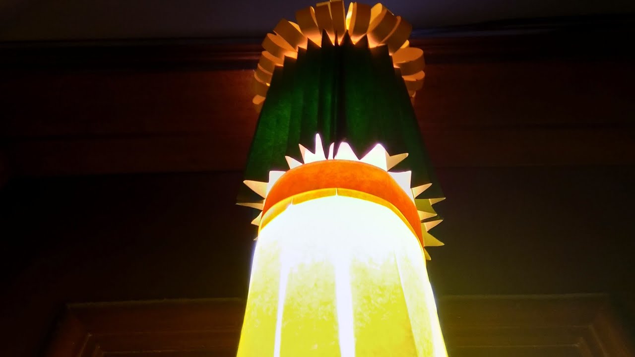 Kandil making | Akash kandil Making For Diwali | paper lamp shade ...