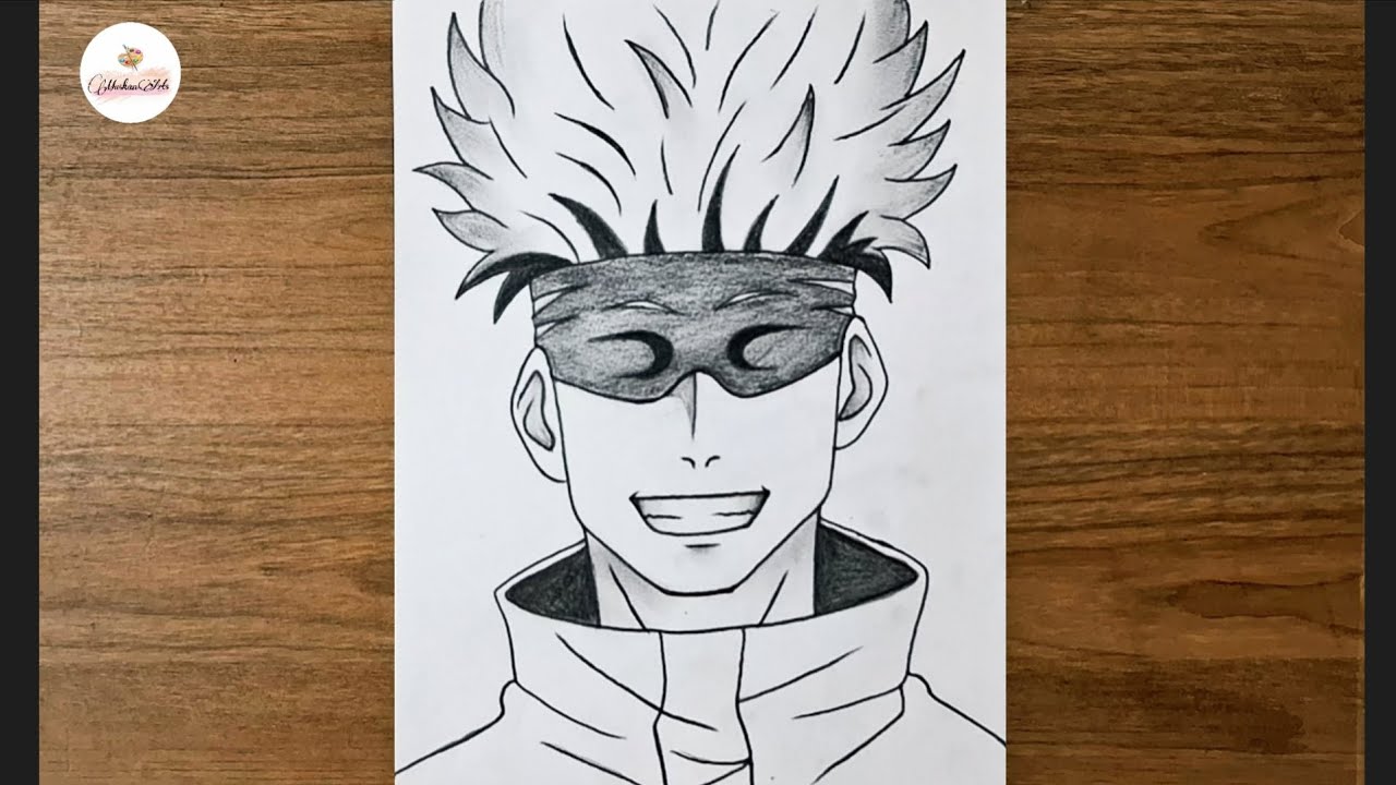 How to draw Gojo Satoru step by step || Gojo Satoru drawing || Easy ...