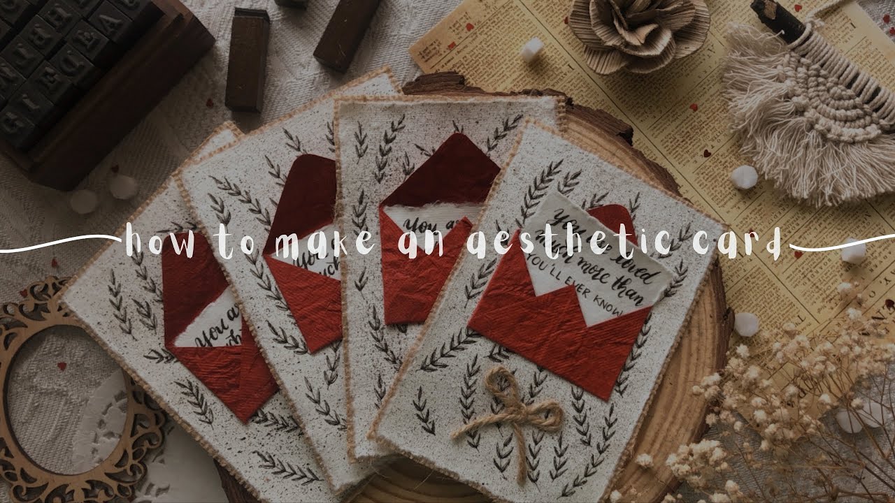 How to make an aesthetic card / my little things🤎 - YouTube