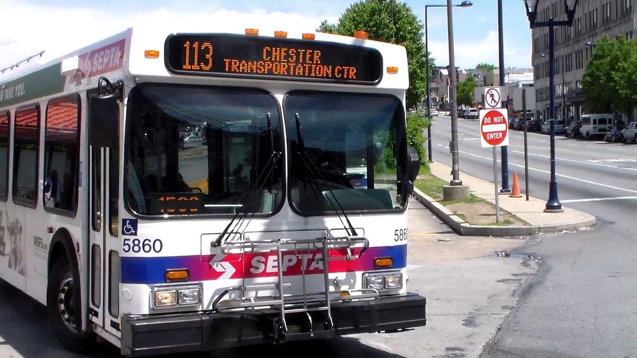 SEPTA BUS: NEW FLYER D40LF 5860 ON ROUTE: 113 PT3 - YouTube
