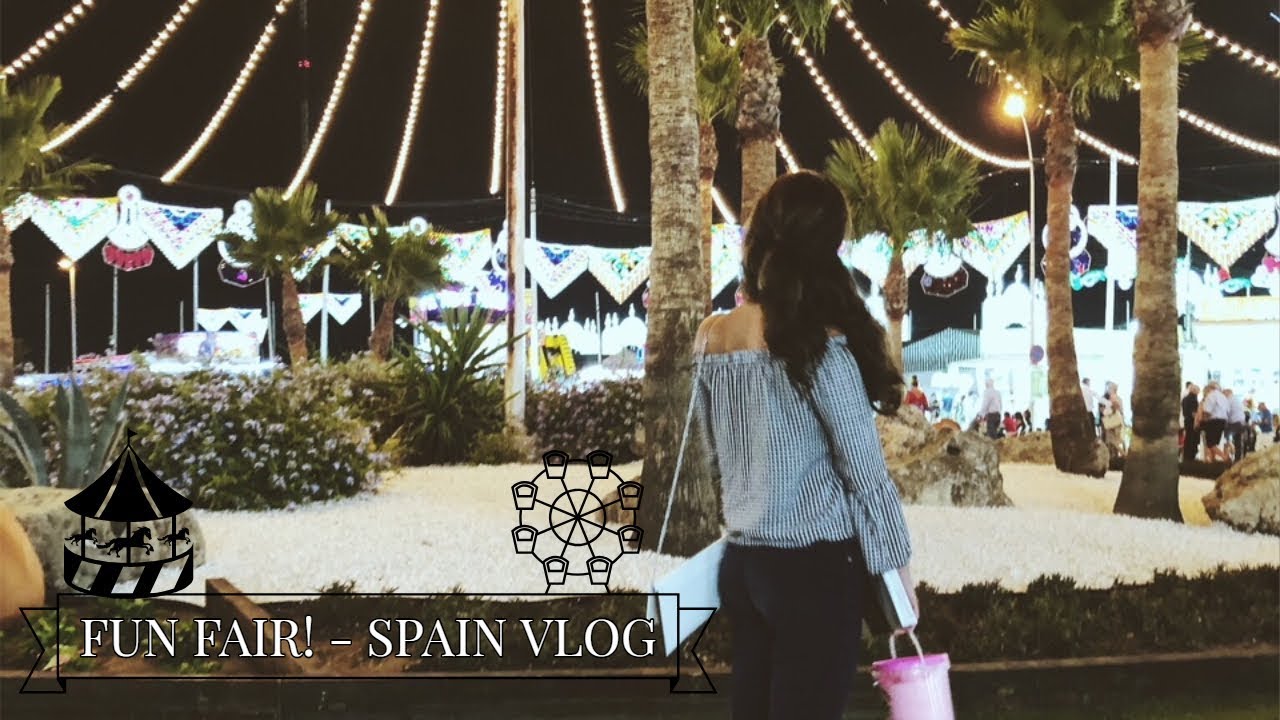 Spain Fun Fair | Summer night | food and games - YouTube