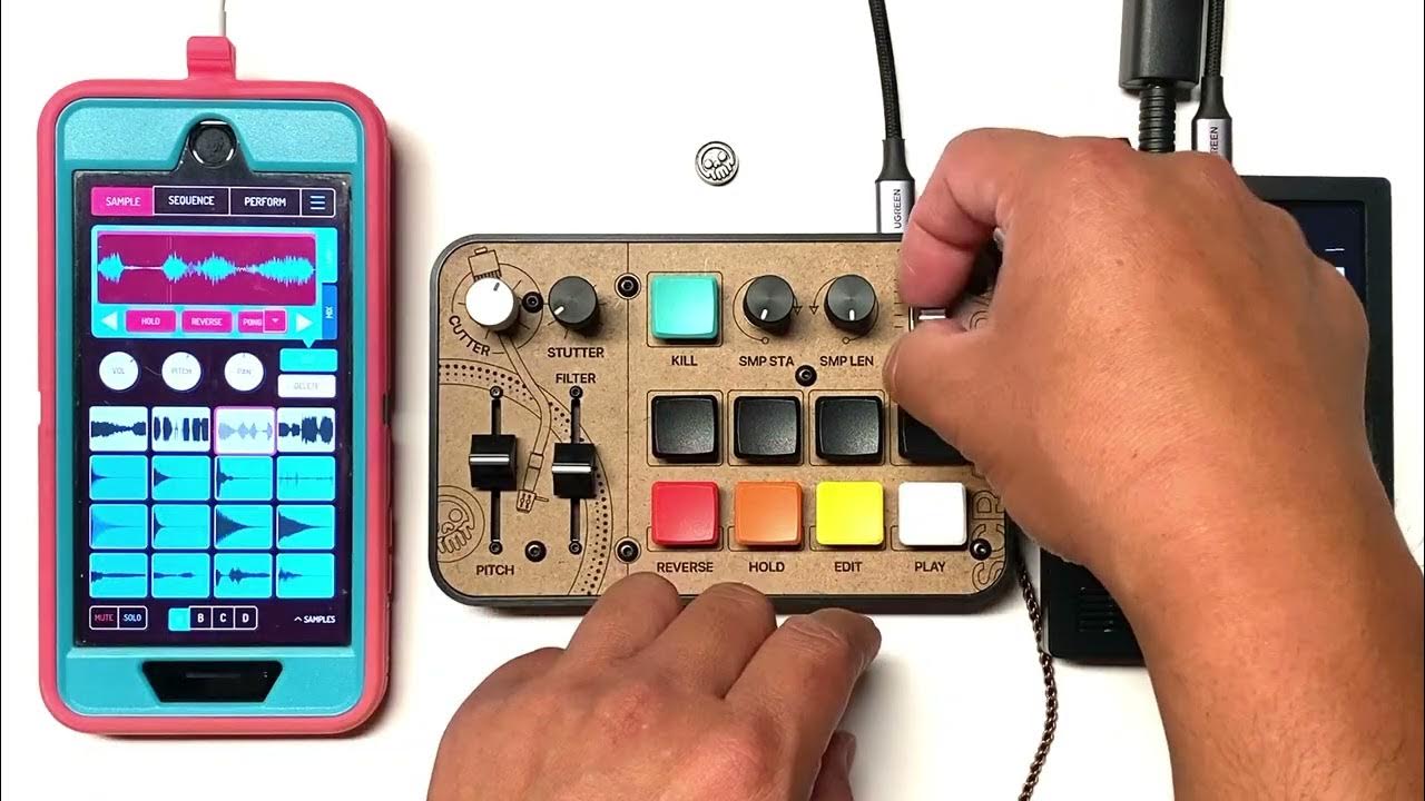 Koala Sampler X Dirtywave M8 Midi Vinyl Scratch Practice with Arduino Midi Controller - YouTube