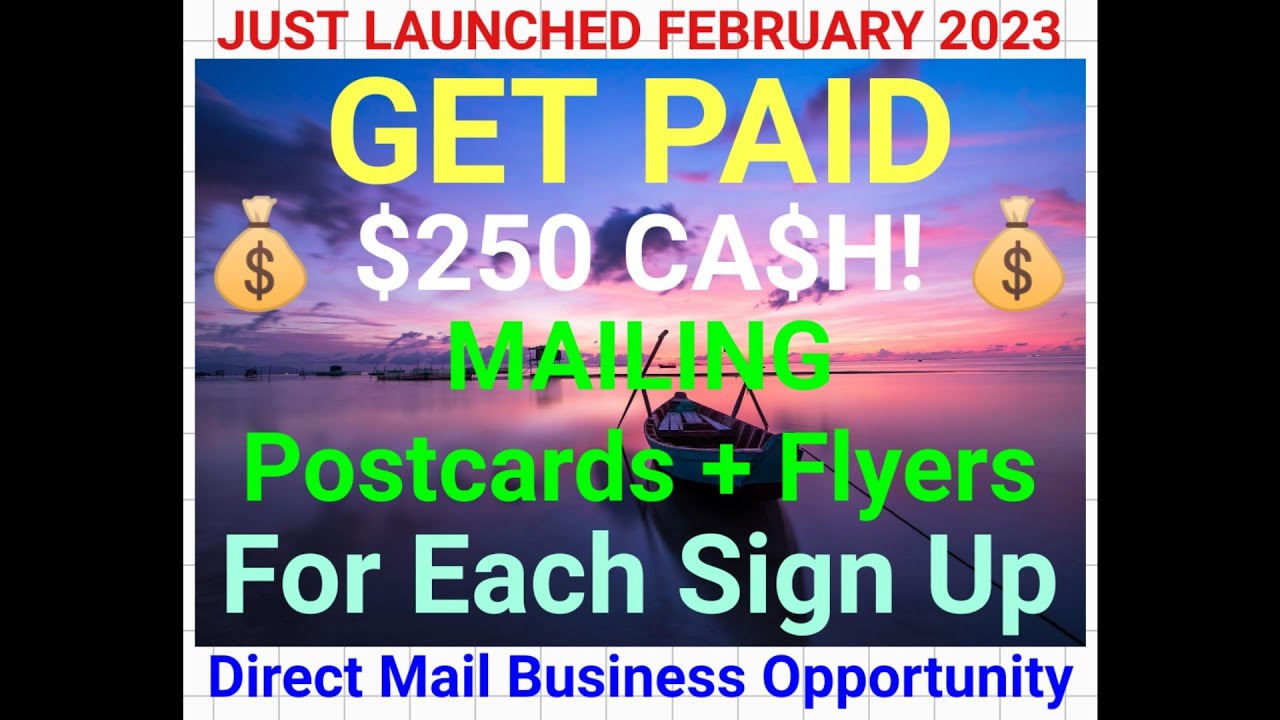 GET PAID $250 per Referral 💰 Make Money Mailing Flyers Mail Postcards ...