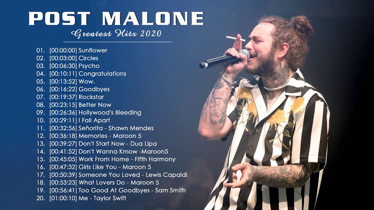 Post Malone Greatest Hits Full Album 2020 Best Songs Of Post Malone ...