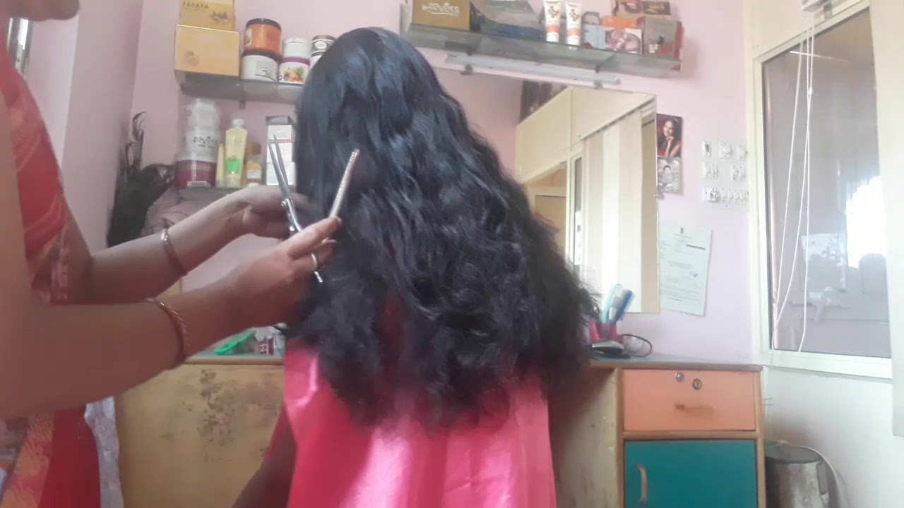 curly hair step cut - YouTube
