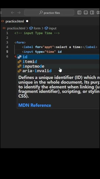 input type time | #html #webdesign #code #webdevelopment #coding #htmlcoding #development - YouTube