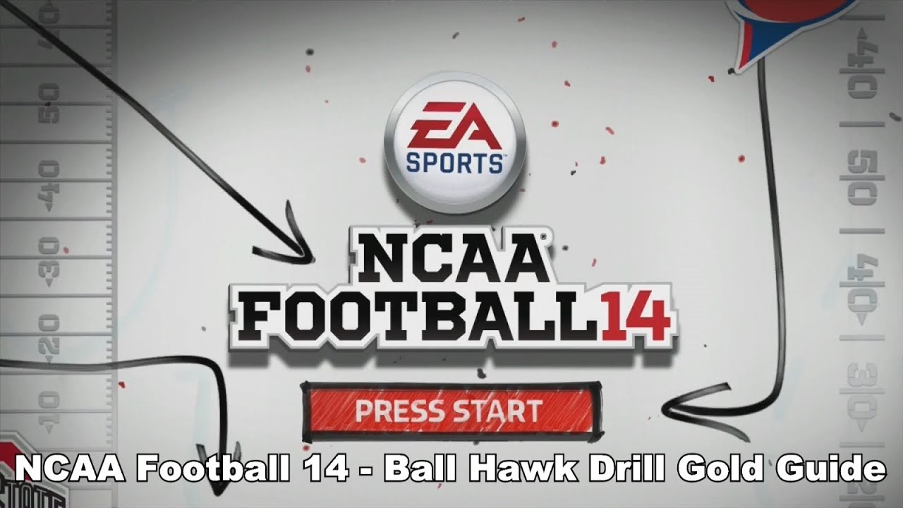 NCAA Football 14 - Ball Hawk Drill Gold Guide - YouTube
