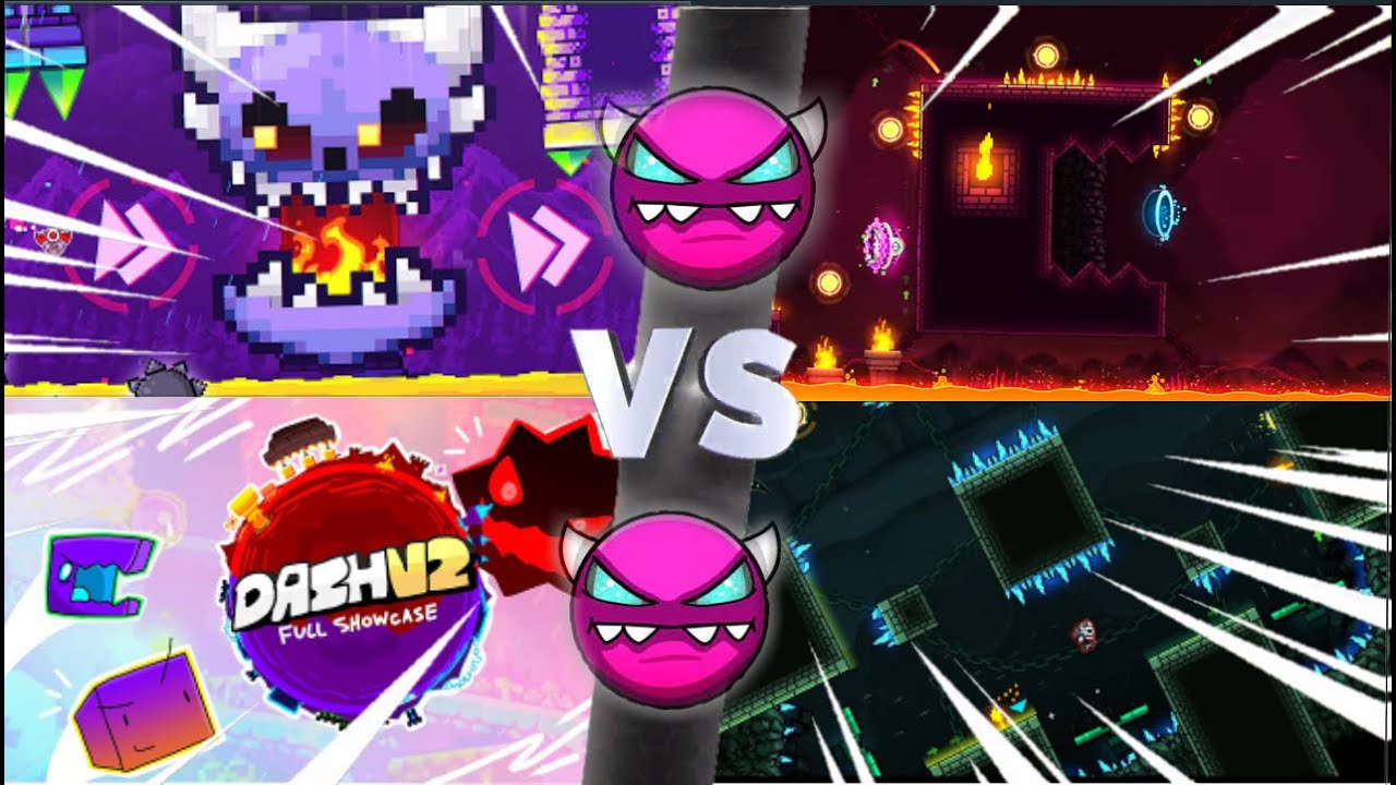 Geometry Dash 2.2 - Dash Full Version VS Dash V2 (Bestman) - YouTube