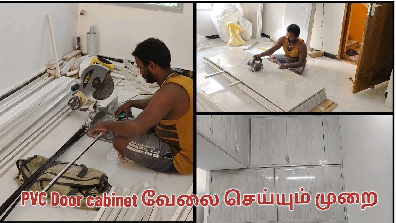 Pvc Door cabinet works process - YouTube