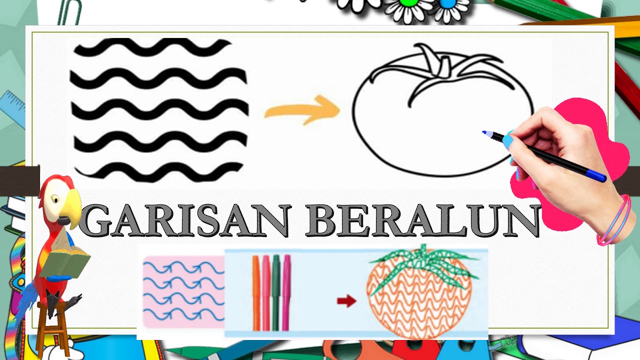 P.Seni Visual Tahun 2.Tajuk:Kami Suka Sayur(Garisan Selari) - YouTube
