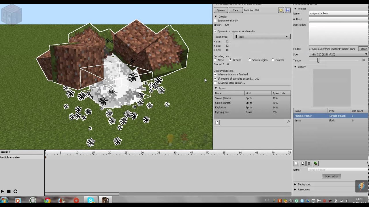 [tuto mine-imator1.0.0 demo] explosion - YouTube