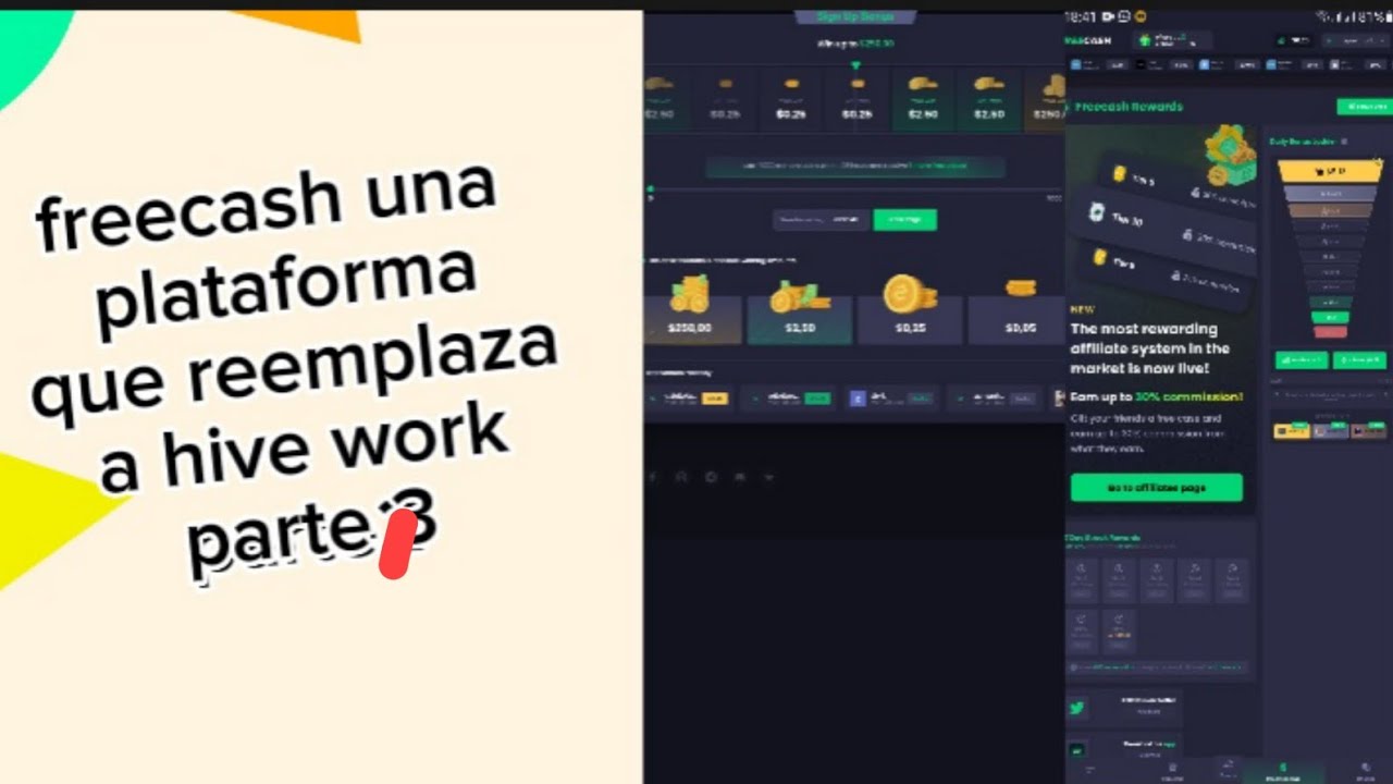 freecash primera plataforma que puede reemplazar a hive work parte 2 - YouTube