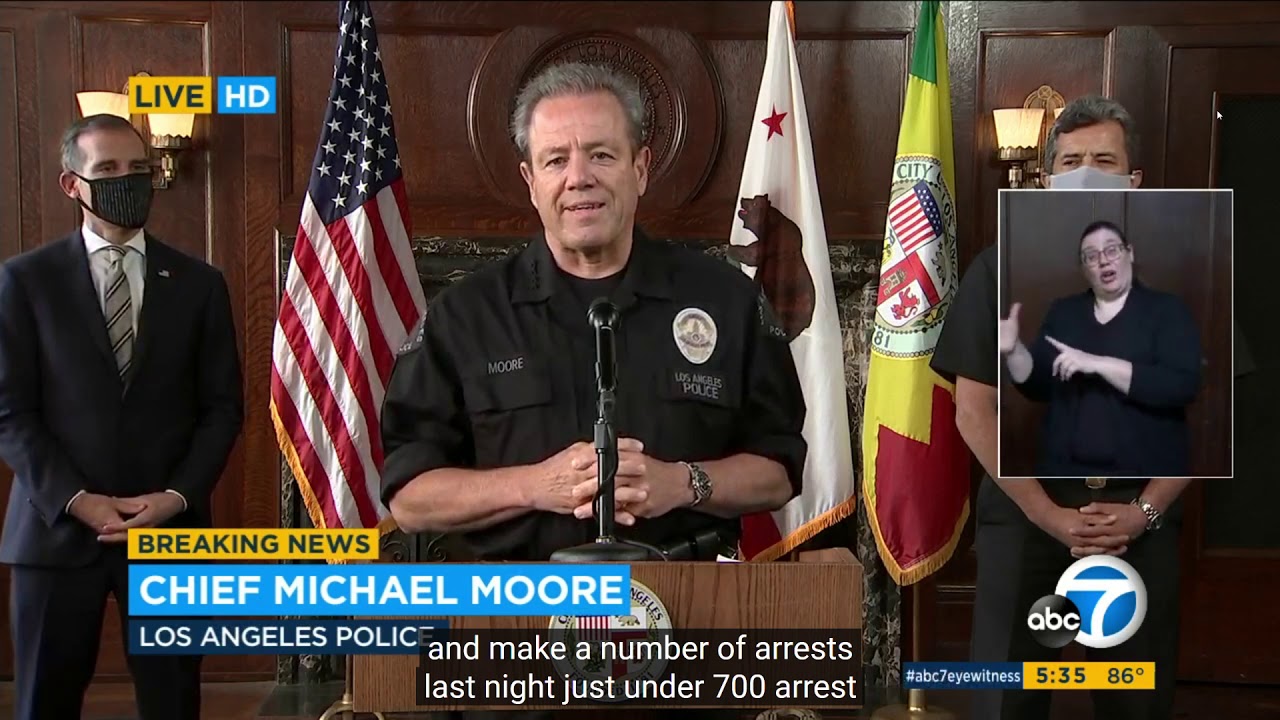 LAPD Chief Michel Moore: "George Floyd's death is on the looter's hands ...