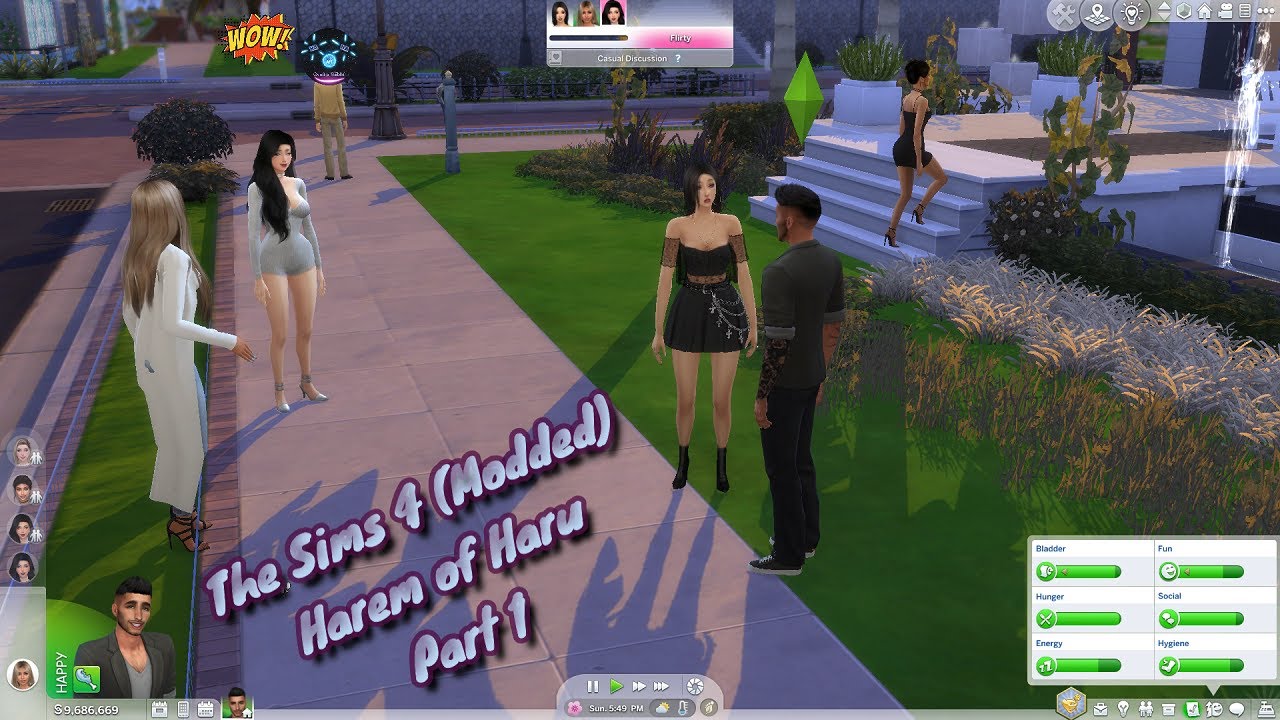 The Sims 4 (Modded) | Harem of Haru | Part 1 - YouTube