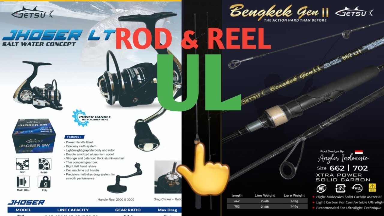ROD GETSU BENGKEK GEN II & REEL JHOSER HAJAR IKAN DI SMR 👍 - YouTube