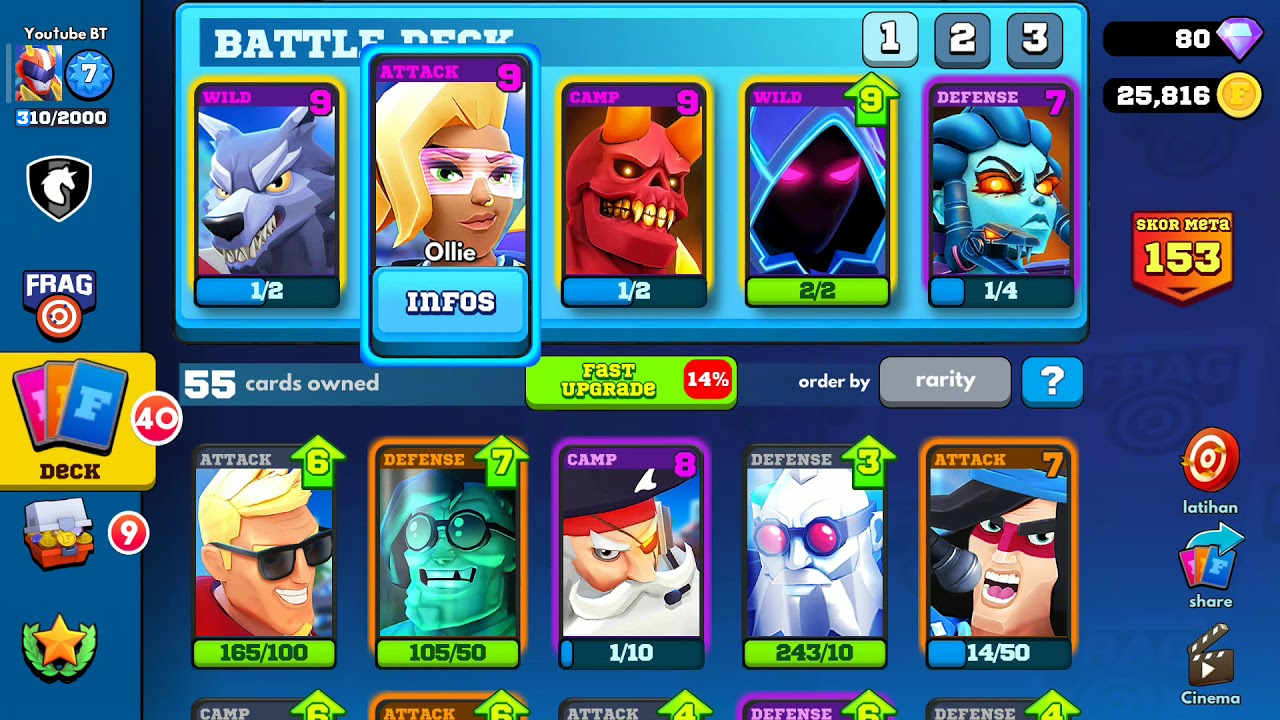 Frag 2020 Battle Training ( Card Legendary ) - YouTube