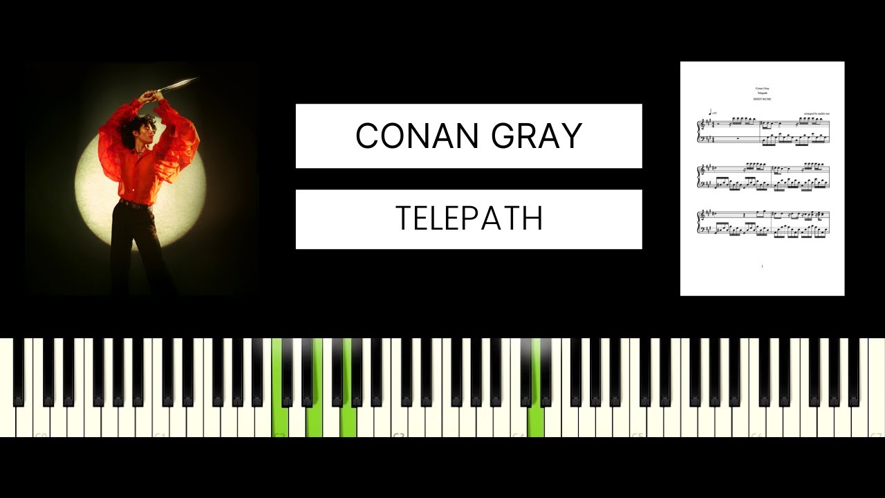 Conan Gray - Telepath (BEST PIANO TUTORIAL & COVER) - YouTube