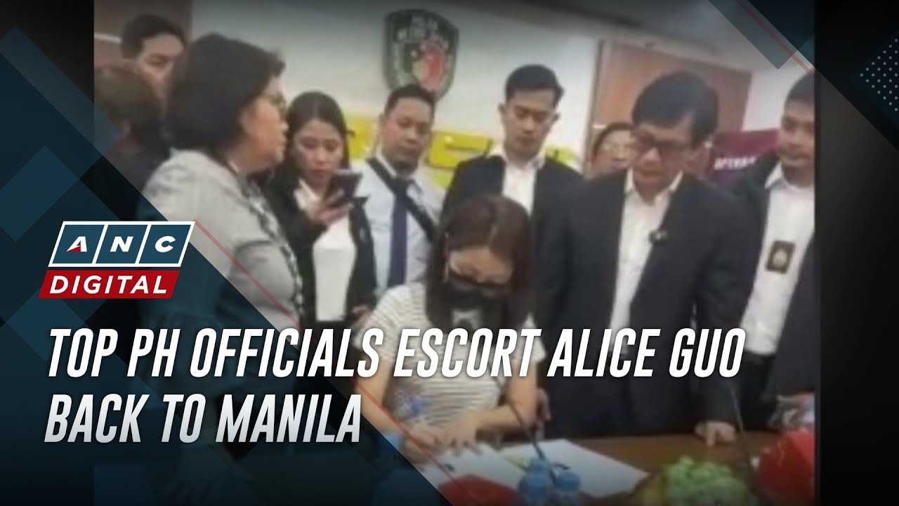 Top PH officials escort Alice Guo back to Manila | ANC - YouTube