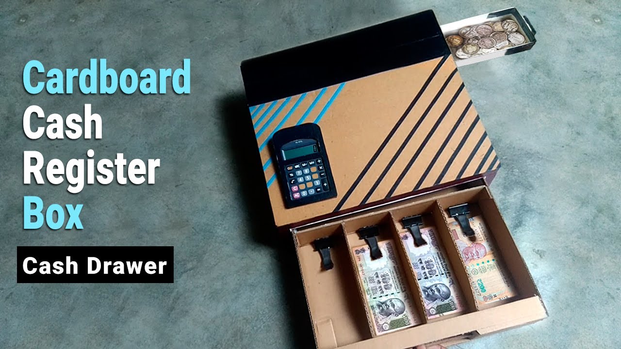 Cardboard Cash Register Box | Cash Drawer | Money Box - YouTube