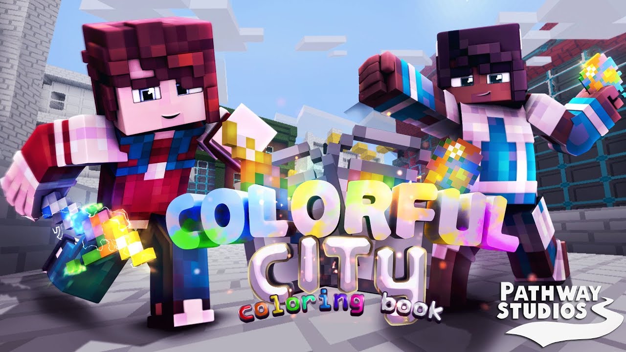 Colorful City Coloring Book [Minecraft Marketplace] DESIGN AND PAINT ...