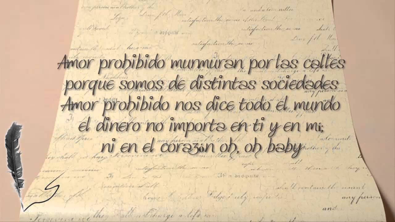 Selena - Amor Prohibido CON LETRA - YouTube