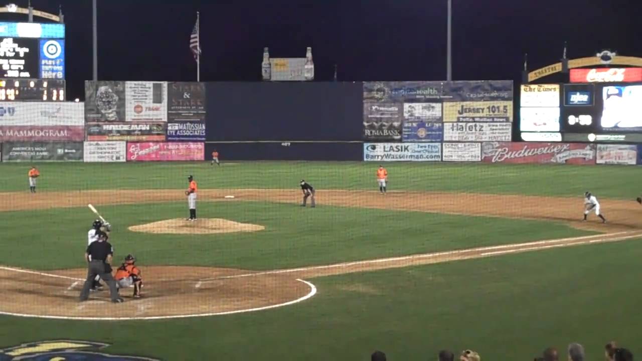 Caleb attempts to throw out runner stealing second - YouTube
