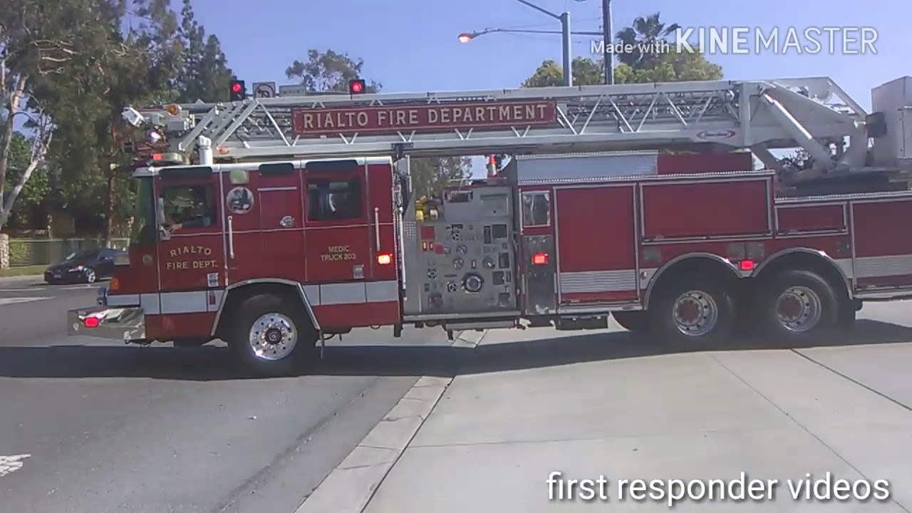 RIALTO FIRE responding - YouTube
