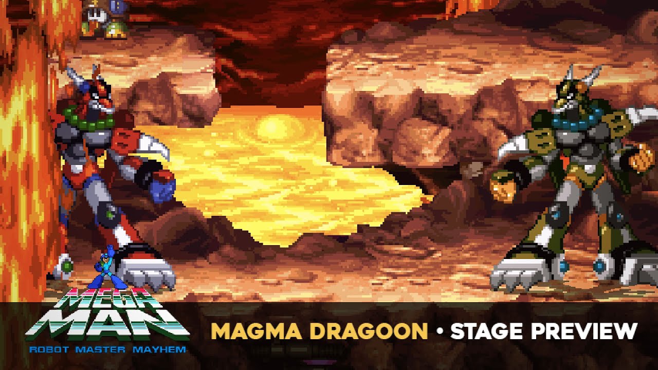 Magma Dragoon Stage Preview - Mega Man Robot Master Mayhem - YouTube