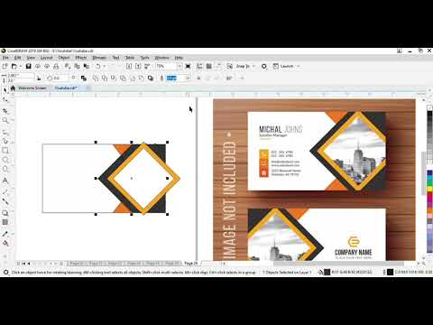 How To Make Stylish Visiting Card In Coreldraw || Coreldraw Me Visiting Card Kaise Banate Hai #logo