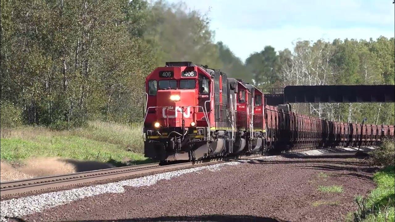 DMIR 406 (CN) Munger, MN 9/27/2022 Train U716 Sony - YouTube
