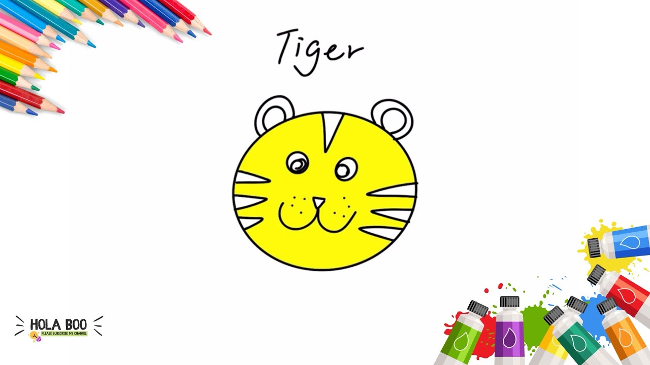 Learn simple animals drawing and coloring with circle shape for kids ...