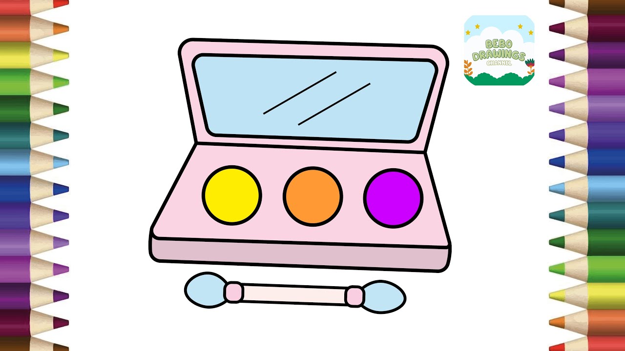 How To Draw A Cute Makeup Kit Easy Step By Step | Makeup Kit Drawing ...