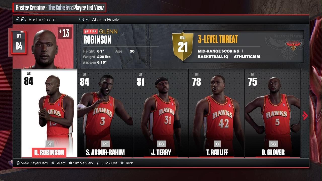 NBA 2K24: Atlanta Hawks 2002-03 classic team (PS5) - YouTube